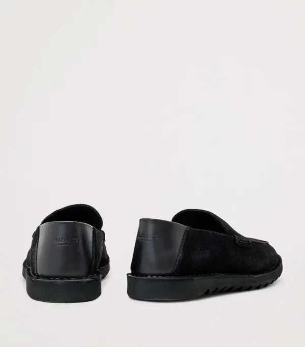 ALLSAINTS Suede Slix Loafers - Black