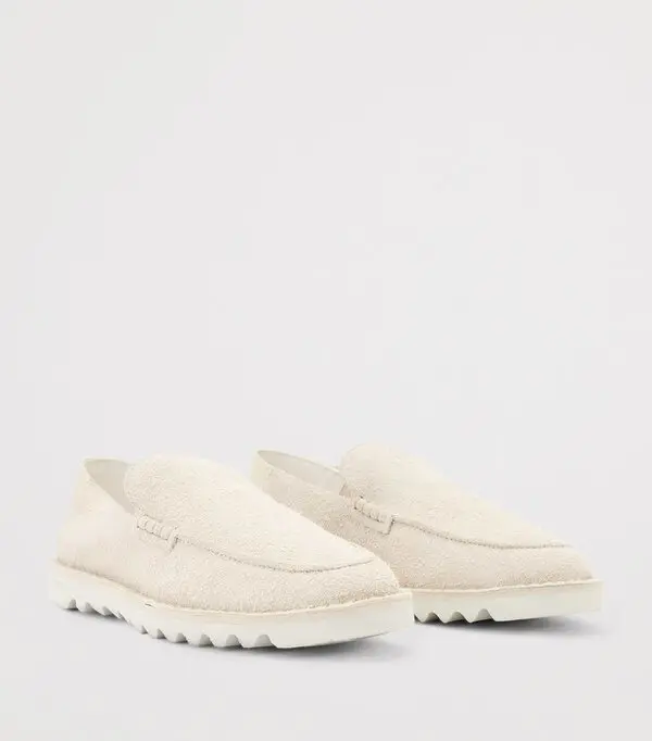 ALLSAINTS Suede Slix Loafers - White