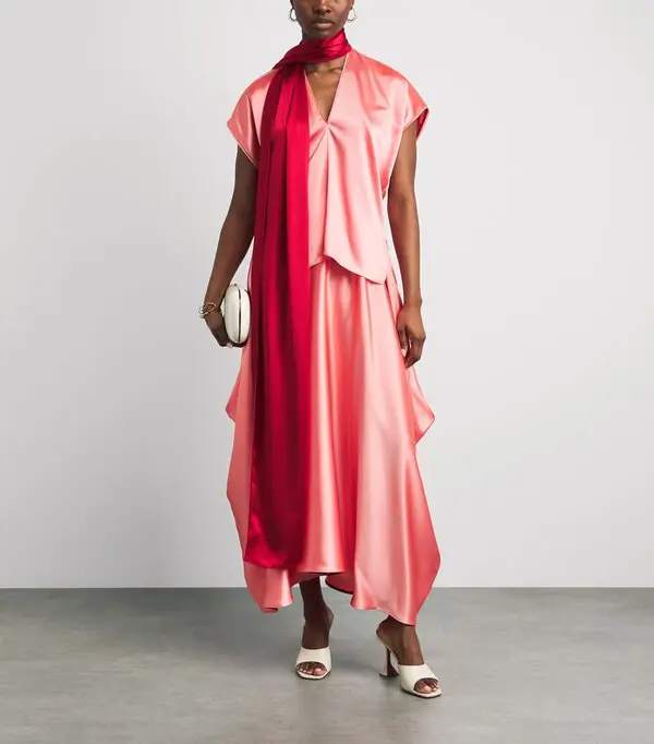 ROKSANDA Satin Amari Midi Skirt
