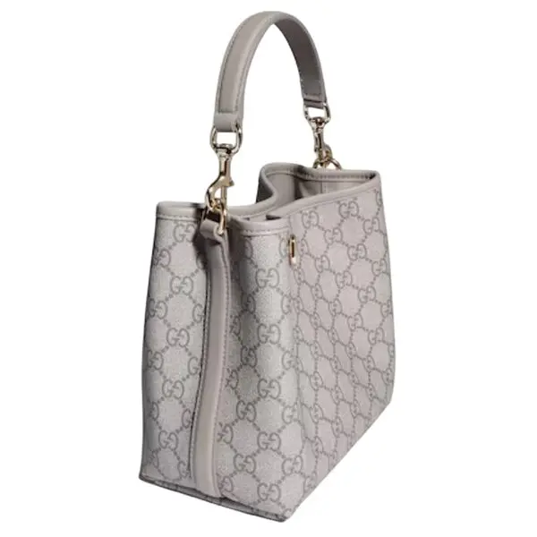 Gucci Gg Emblem Small Bucket Bag - Grey