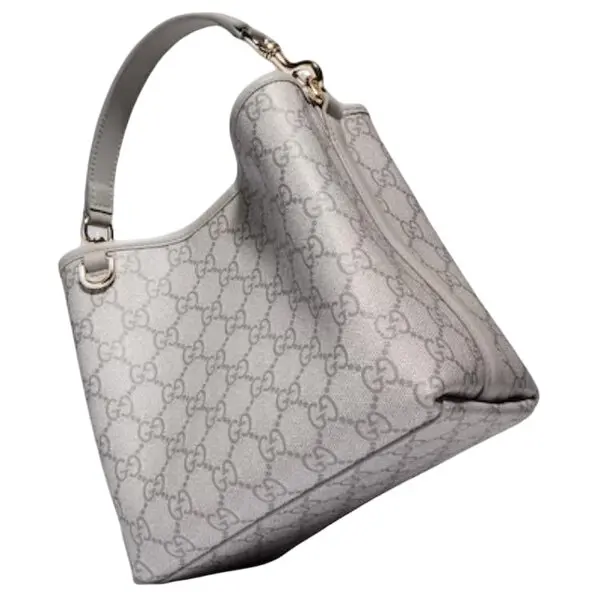 Gucci Gg Emblem Small Bucket Bag - Grey