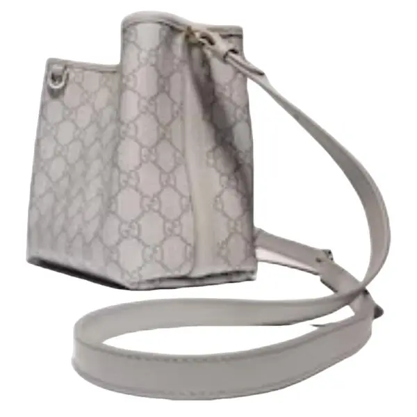 Gucci Gg Emblem Small Bucket Bag - Grey
