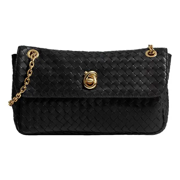 Bottega Veneta Madison Lambskin Bag - Black