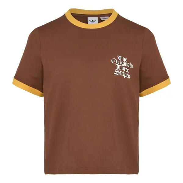 Adidas T-shirt Asia Sizing - Brown