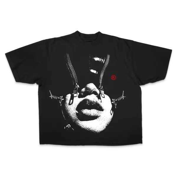 WORKS OF MADNESS Binding Drop Tee - Black