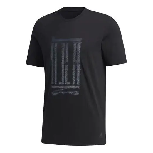 Adidas Series Athleisure Casual Sports Short Sleeve - Black