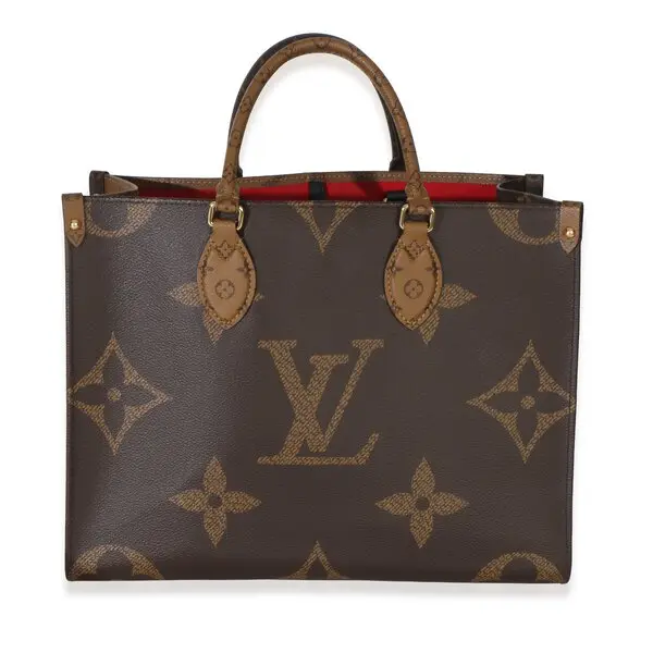 LOUIS VUITTON Reverse Monogram Canvas Onthego Mm Tote - Brown