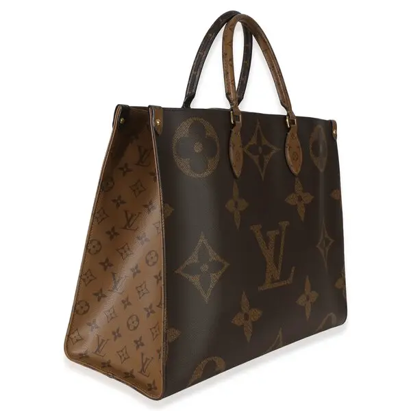 LOUIS VUITTON Reverse Monogram Canvas Onthego Gm Tote Bag - Brown