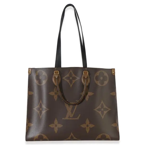 LOUIS VUITTON Reverse Monogram Canvas Onthego Gm Tote Bag - Brown