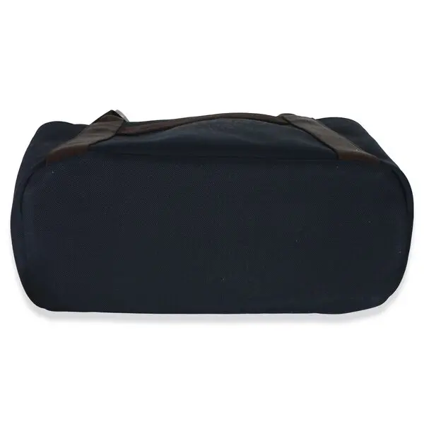 Hermès Bleu Navy Feu Canvas Grooming Bag