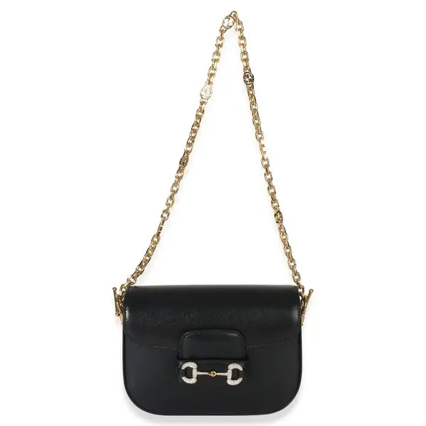 Gucci Azalea Calfskin Crystal Horsebit 1955 Shoulder Bag