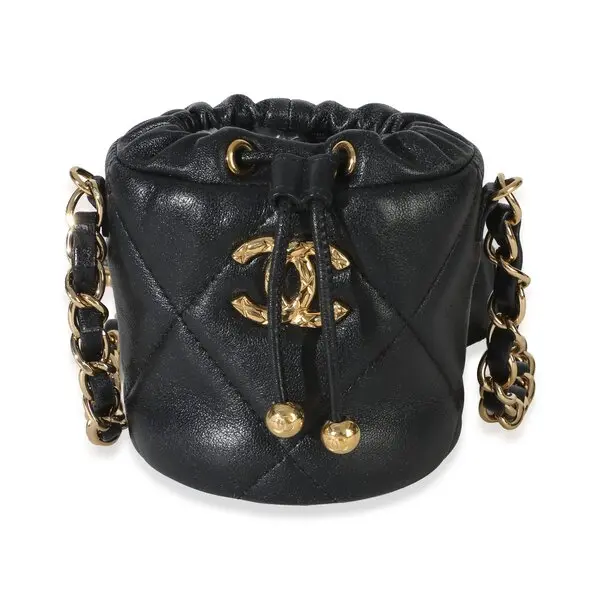 Chanel Quilted Lambskin Micro Bucket Bag