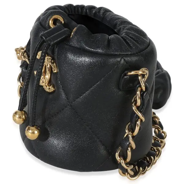 Chanel Quilted Lambskin Micro Bucket Bag