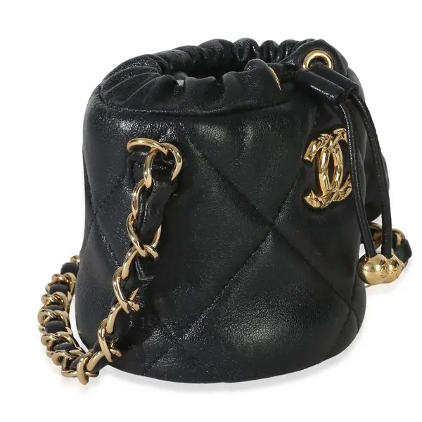 Chanel Quilted Lambskin Micro Bucket Bag