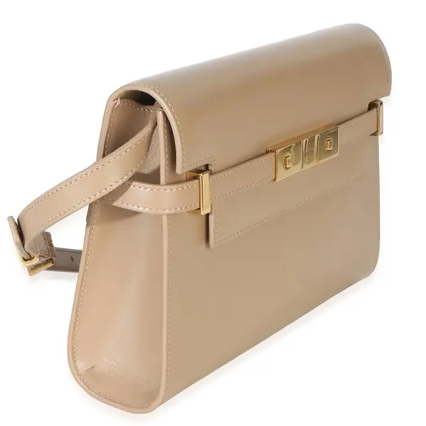 Saint Laurent Manhattan Shoulder Bag In Calfskin - Beige