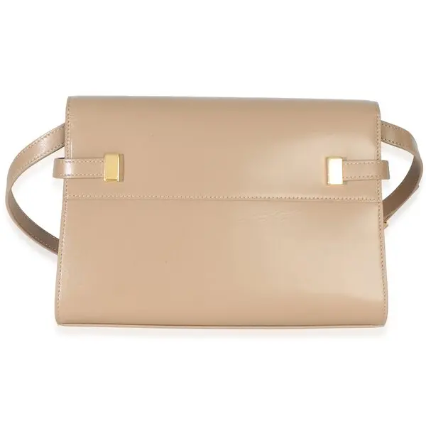 Saint Laurent Manhattan Shoulder Bag In Calfskin - Beige