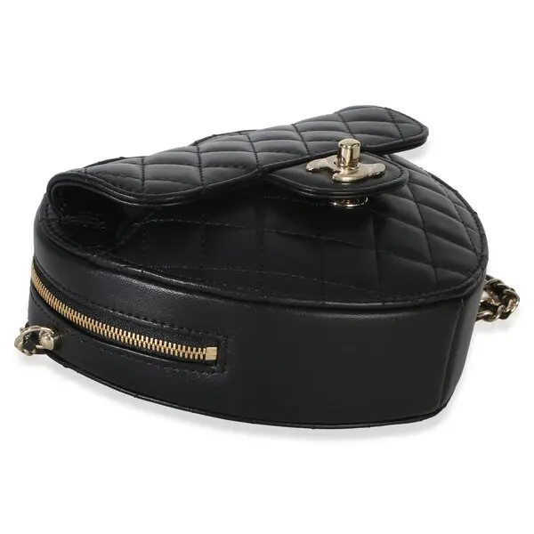 Chanel Quilted Lambskin Cc In Love Heart Bag