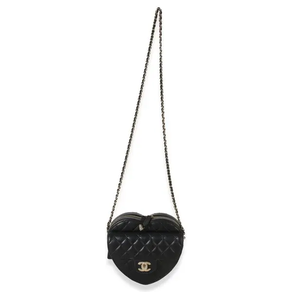 Chanel Quilted Lambskin Cc In Love Heart Bag