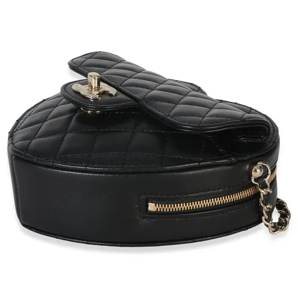 Chanel Quilted Lambskin Cc In Love Heart Bag