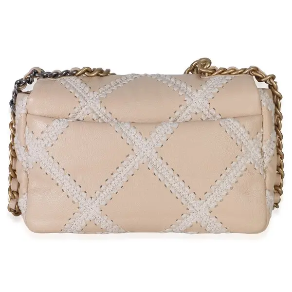 Chanel Calfskin Crochet 19 Flap Bag
