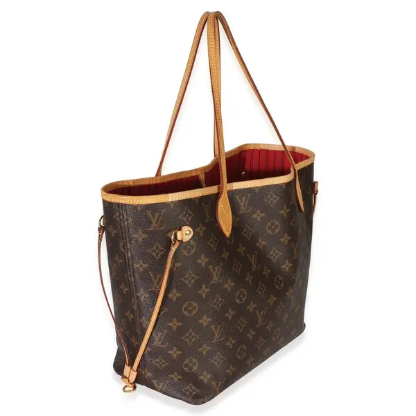 LOUIS VUITTON Neverfull Mm Monogram Canvas Shoulder Bag - Brown