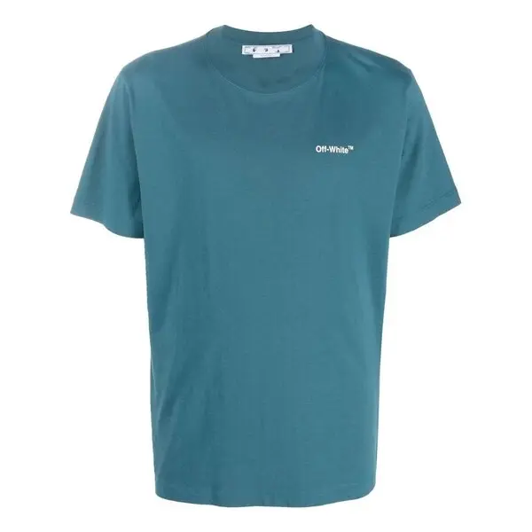 Off-White Fw22 Arrow Printing Round Neck Short Sleeve Ordinary Version Blue T-shirt - Default Color