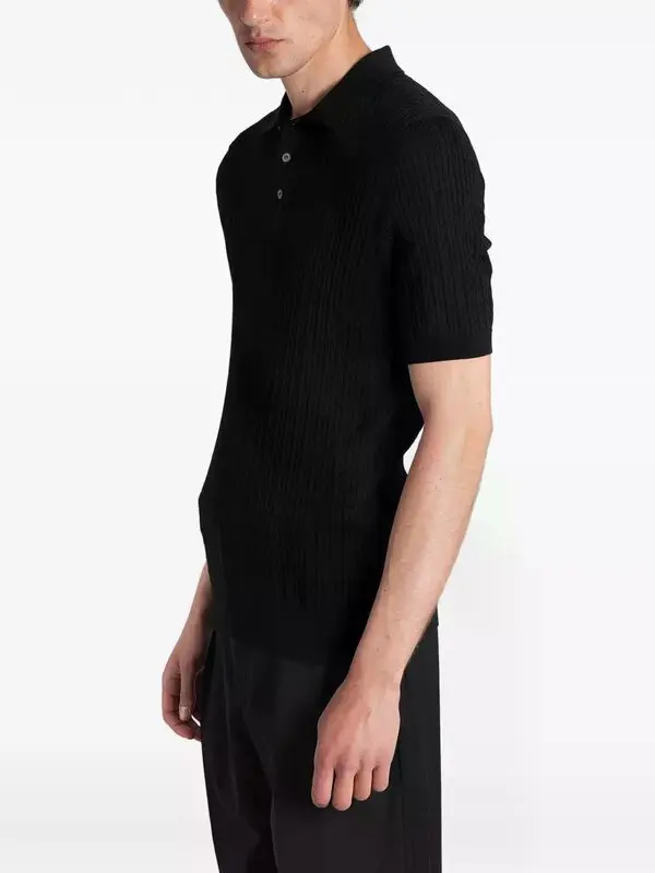 Tagliatore Cable-knit Polo Shirt