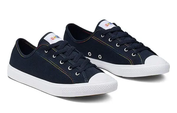CONVERSE Chuck Taylor All Star Dainty Rainbow Low Top Sneakers - Blue/white