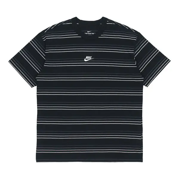 Nike Embroidered Logo Stripe T-shirt - Black