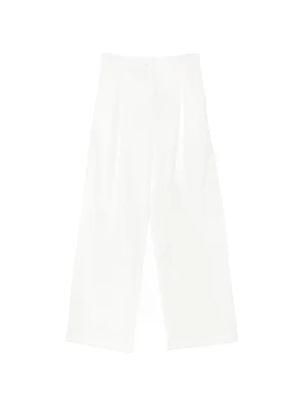 A.p.c. Pleated Wide-leg Trousers - White