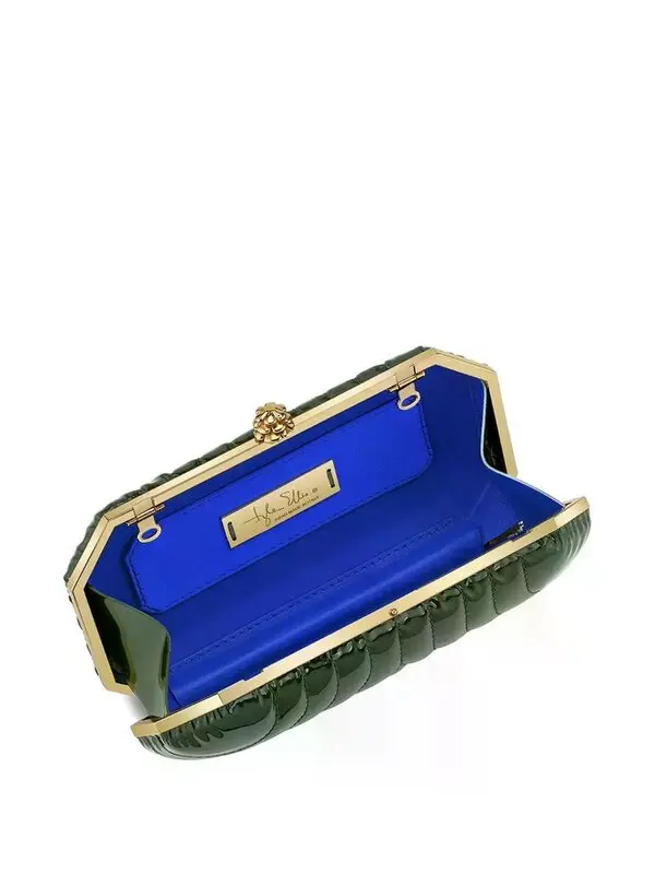 Tyler Ellis Small Perry Quilted Patent-leather Clutch Bag