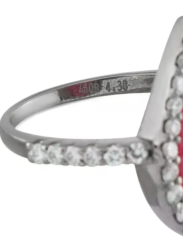LB EXCLUSIVE 18k White Gold Ruby And Diamond Ring