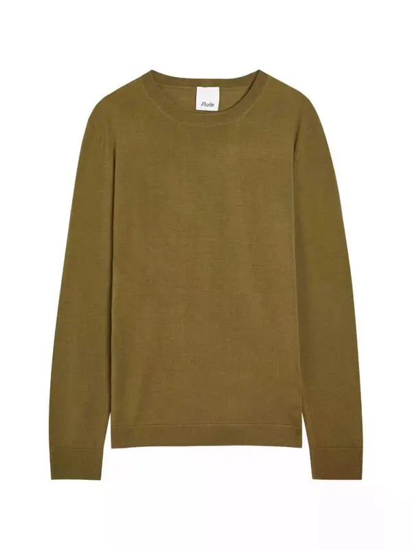 ALLUDE Fine-knit Long-sleeve T-shirt - Green
