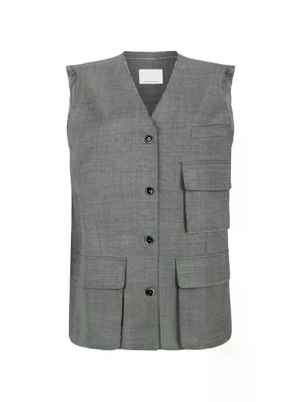 NINE:INTHE:MORNING Cornelia Sleeveless Gilet - Grey