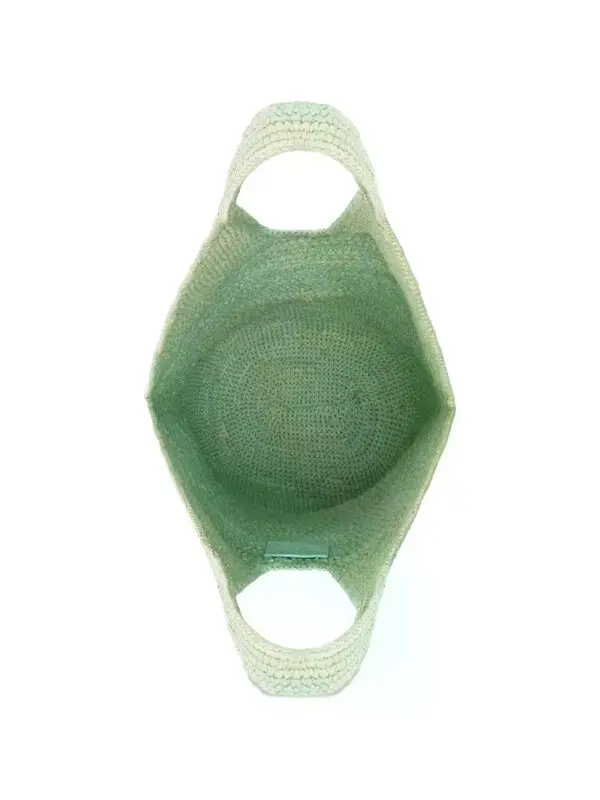 ANINE BING Leah Raffia Tote Bag - Green