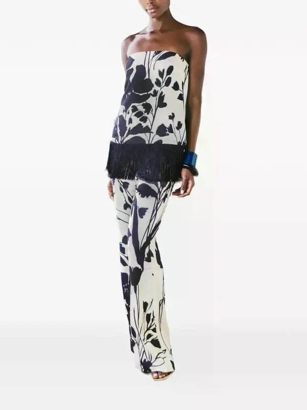 Cara Cara Floral Print Fringed Blouse