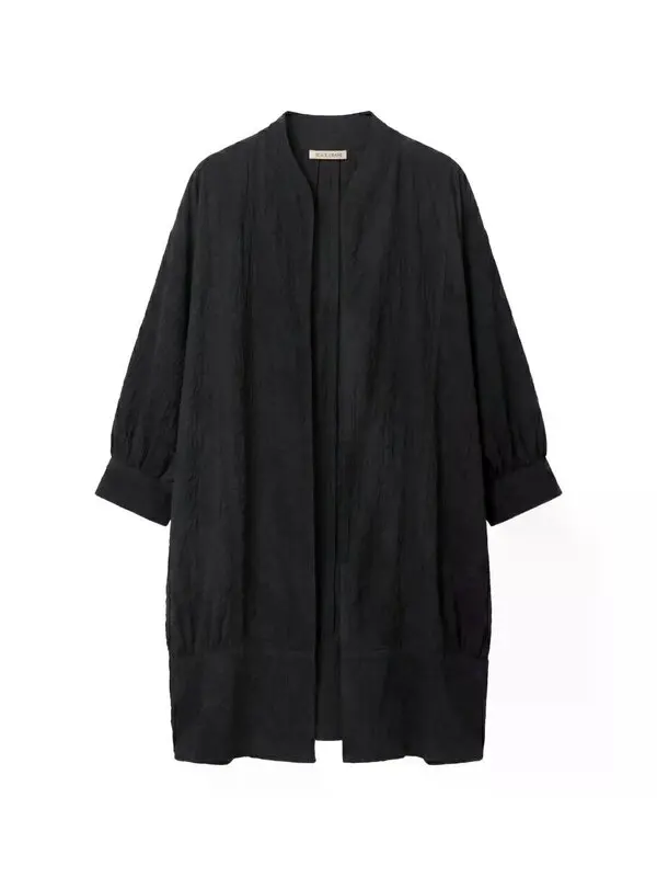 Black Crane Spoon Crinkled Oversized Jacket