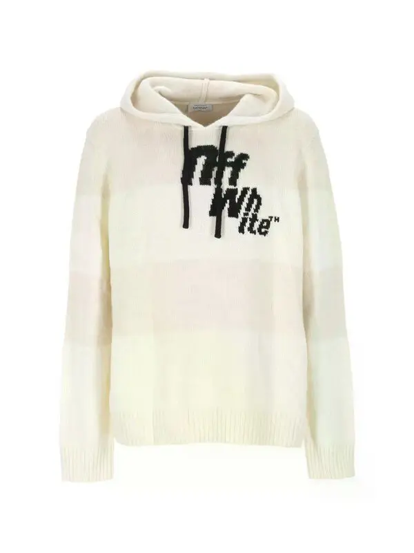 Off-White Striped Hoodie - Neutrals