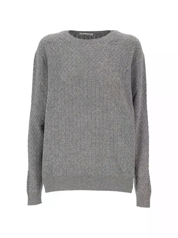 OLIVER LATTUGHI Cable Knit Cashmere Sweater