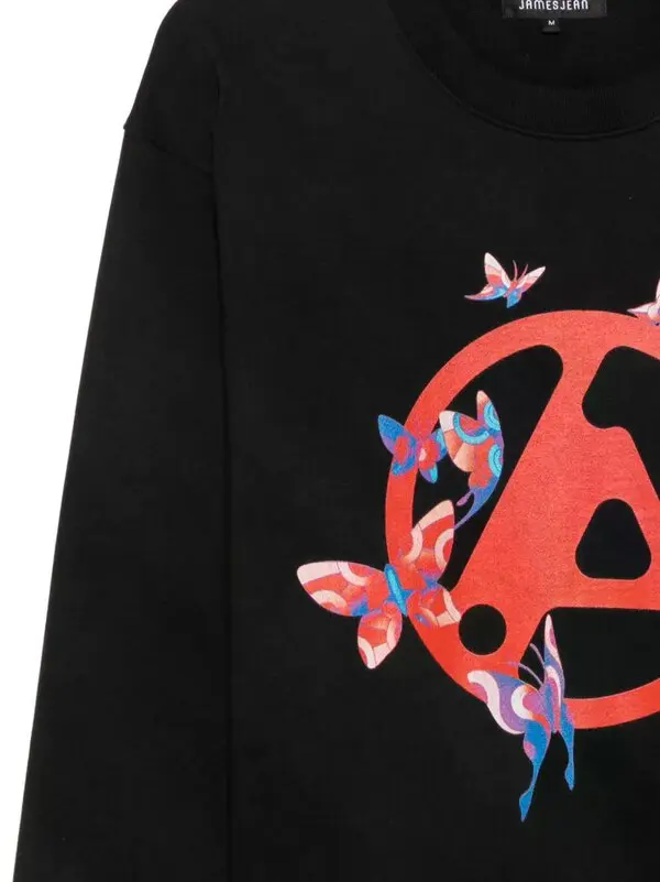 PEACE AND AFTER Butterfly Print Sweatshirt
