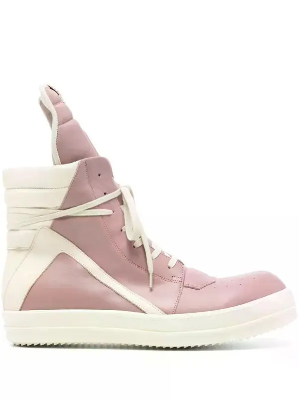 Rick Owens Geobasket High-top Leather Sneakers