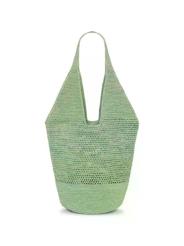 ANINE BING Leah Logo Raffia Tote Bag