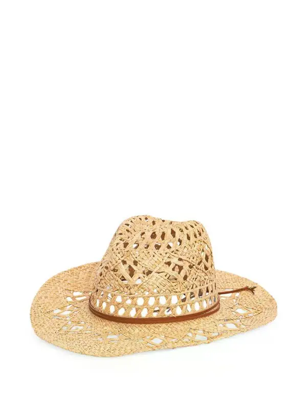 Patrizia Pepe Woven Open-knit Hat - Neutrals