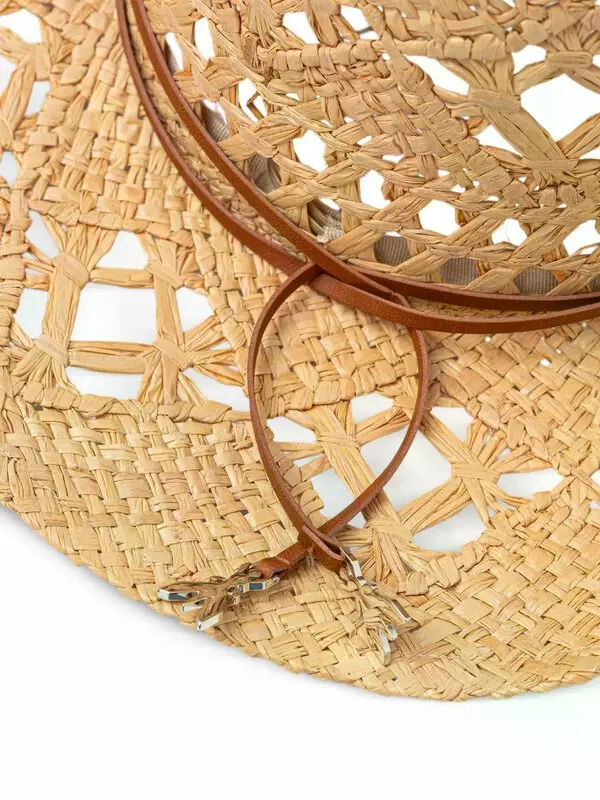 Patrizia Pepe Woven Open-knit Hat