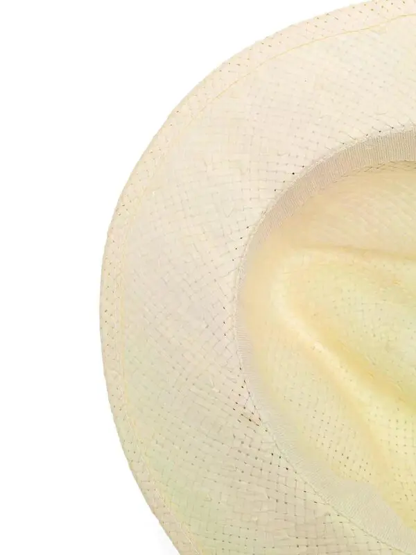 Liu Jo Paisley-print Straw Fedora Hat