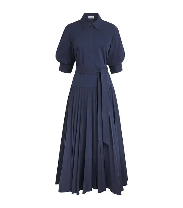 Simkhai Belted Poplin Maxi Dress - Navy