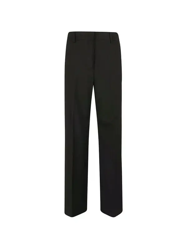 Max Mara Pressed-crease Straight-leg Trousers - Black