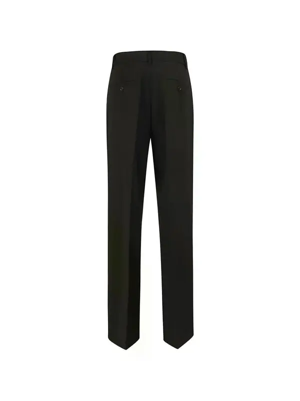 Max Mara Pressed-crease Straight-leg Trousers - Black
