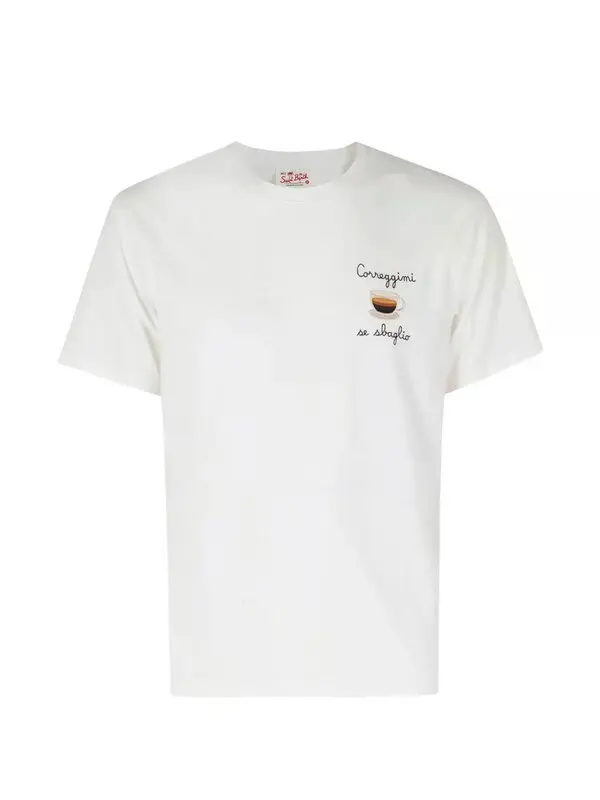 MC2 SAINT BARTH Portofino Embroidered T-shirt - White