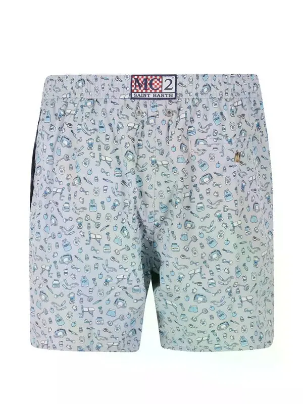 MC2 SAINT BARTH Graphic-print Swim Shorts